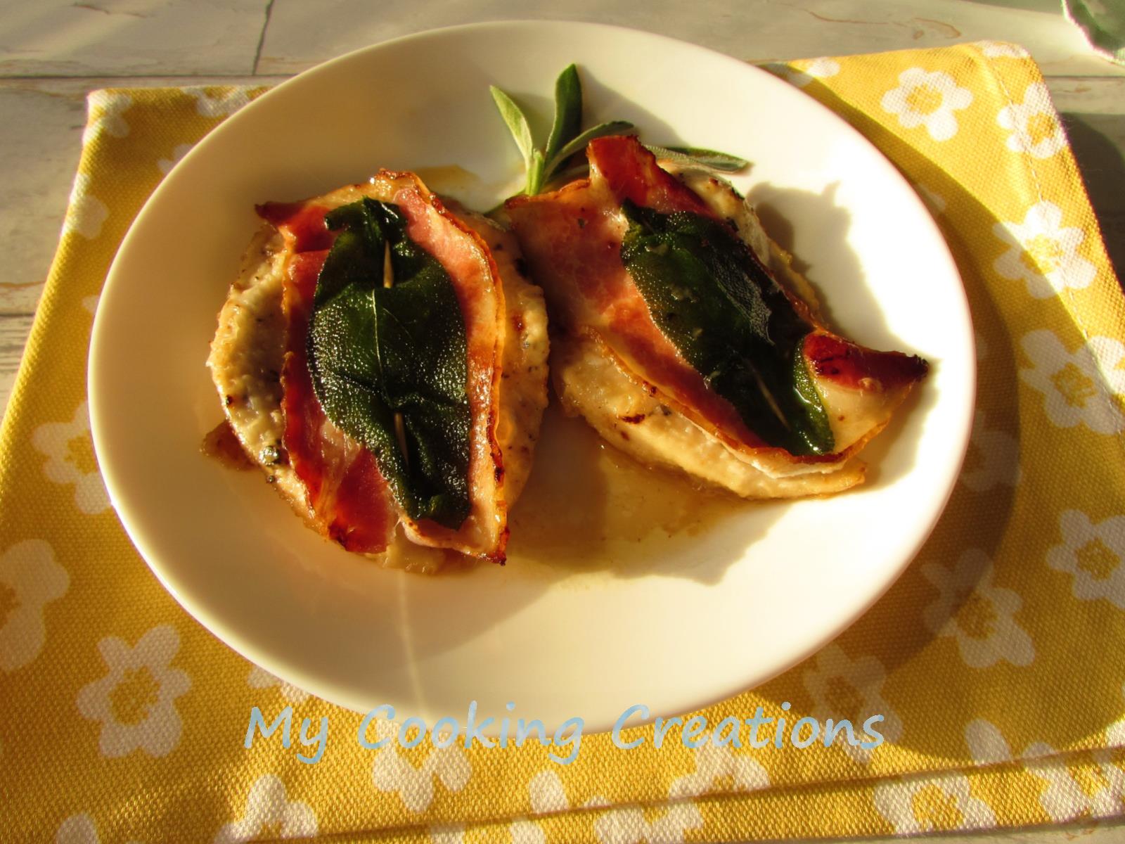 Салтимбока с пилешко филе * Saltimbocca di pollo