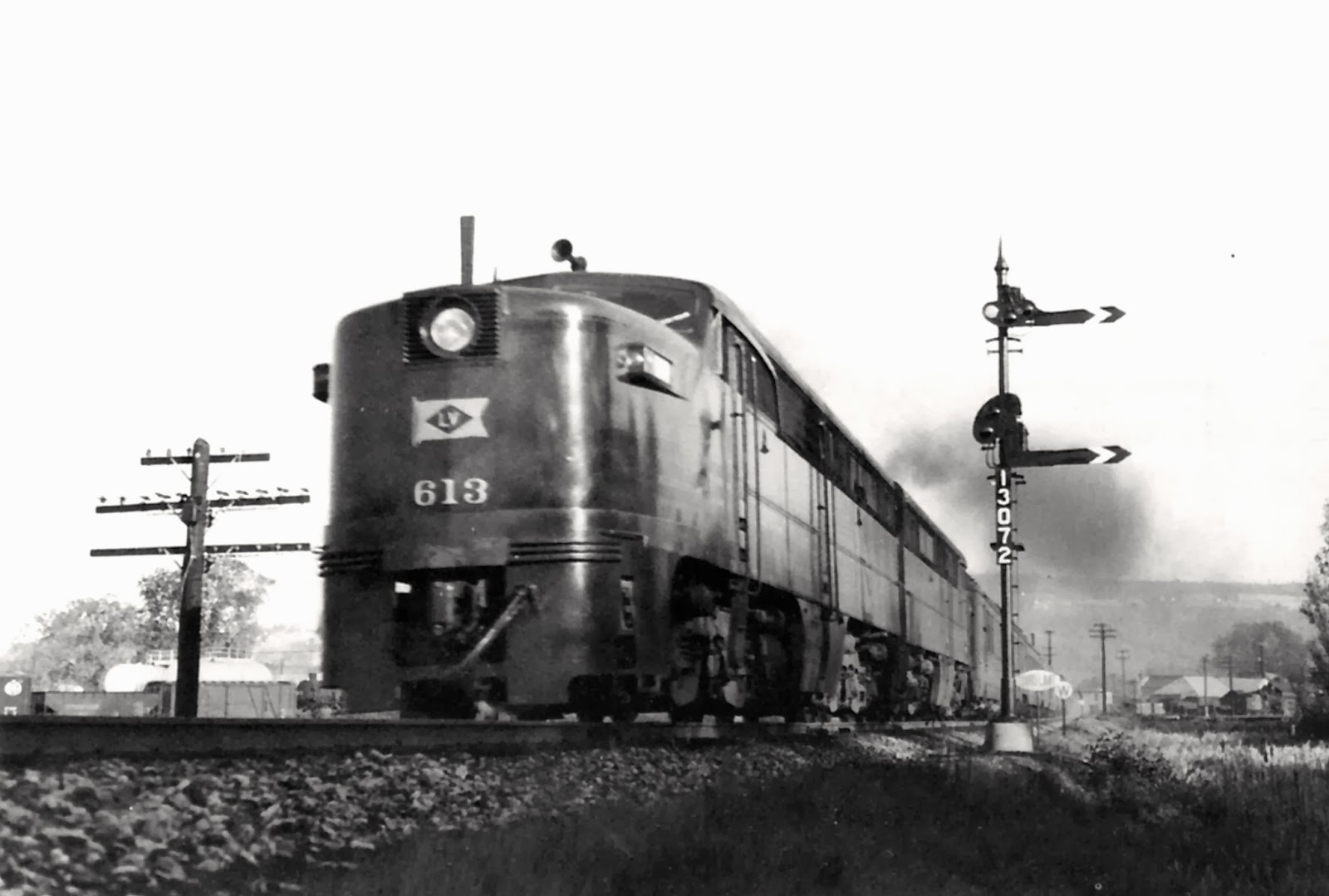 Vintage Railroad Pictures: Lehigh Valley Black Diamond at Ithaca, 1949