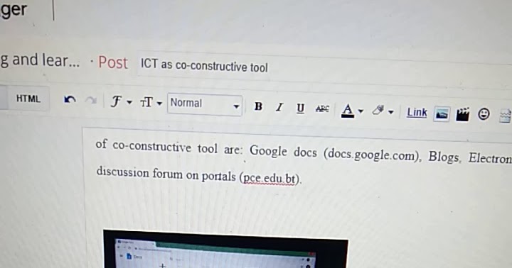 Teaching and learning through ict: ICT as co-constructive tool