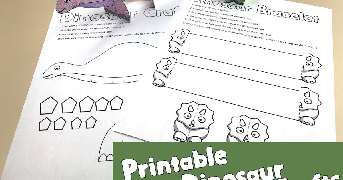 Printable Dinosaur Craft - The Learning Curve
