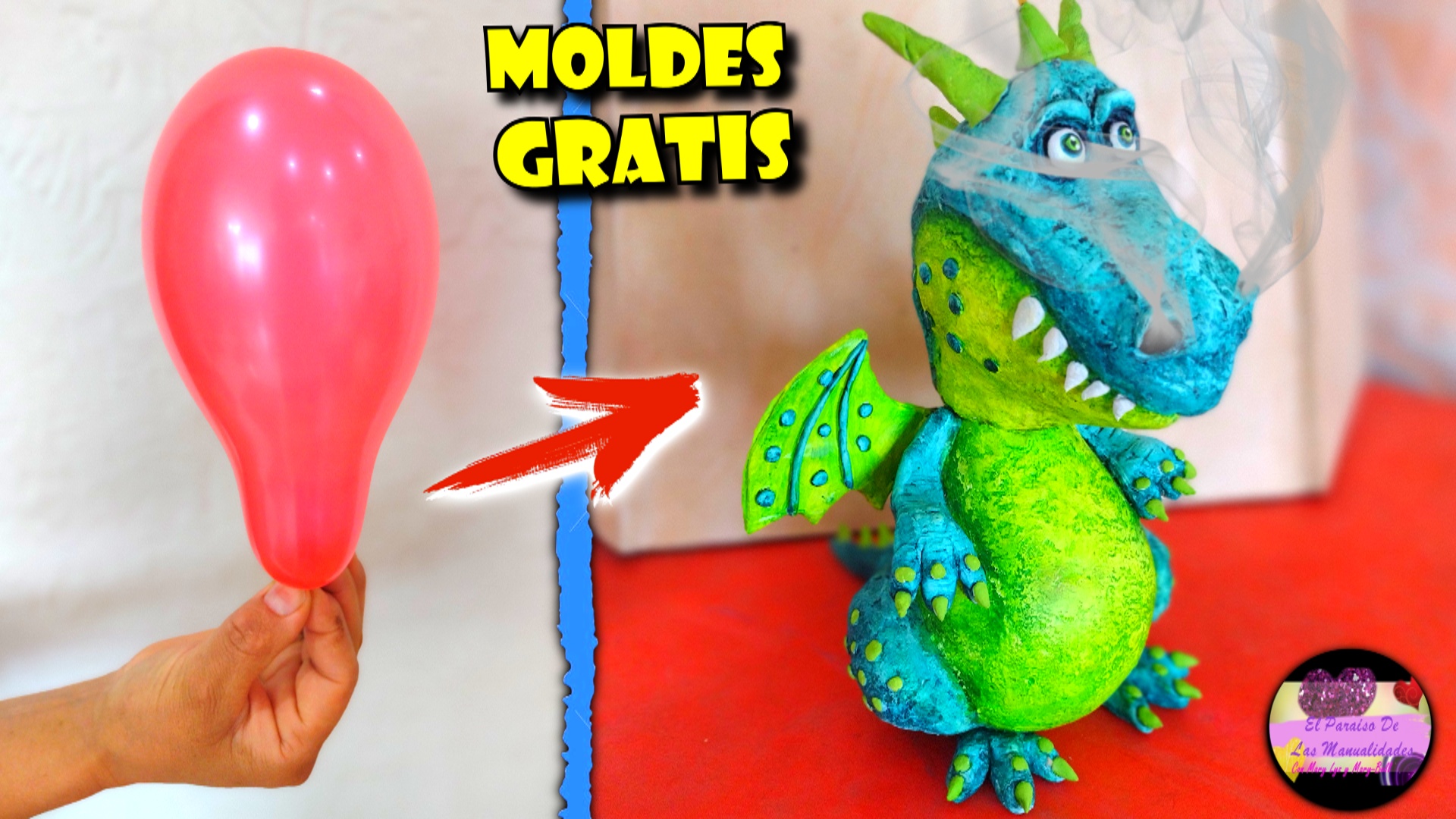 No creerás como convertí un simple globo en un espectacular dragón ...