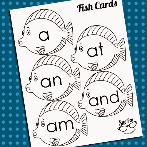 Sue Pal: Kindergarten Sight Words - Fish Cards