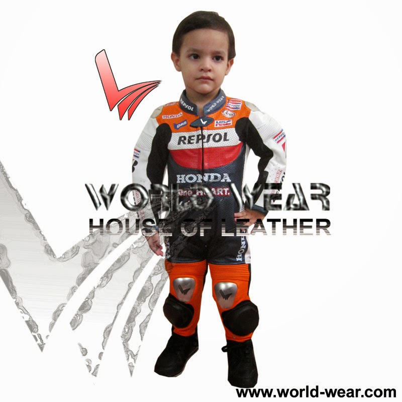 Honda Repsol-One Heart-leather racing Kids suit