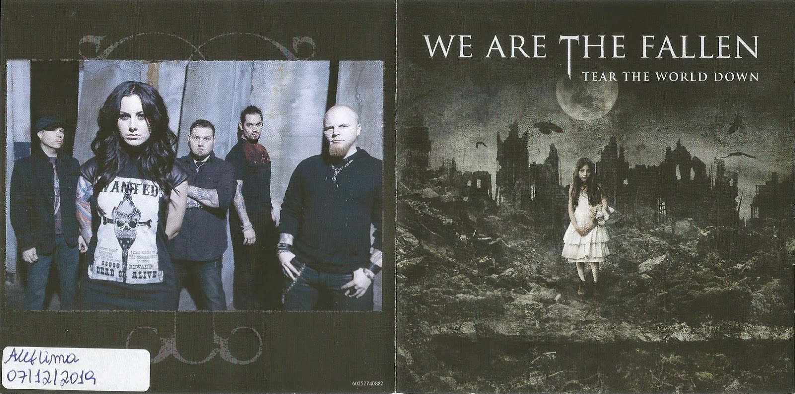 Encarte: We Are The Fallen - Tear The World Down - Encartes Pop
