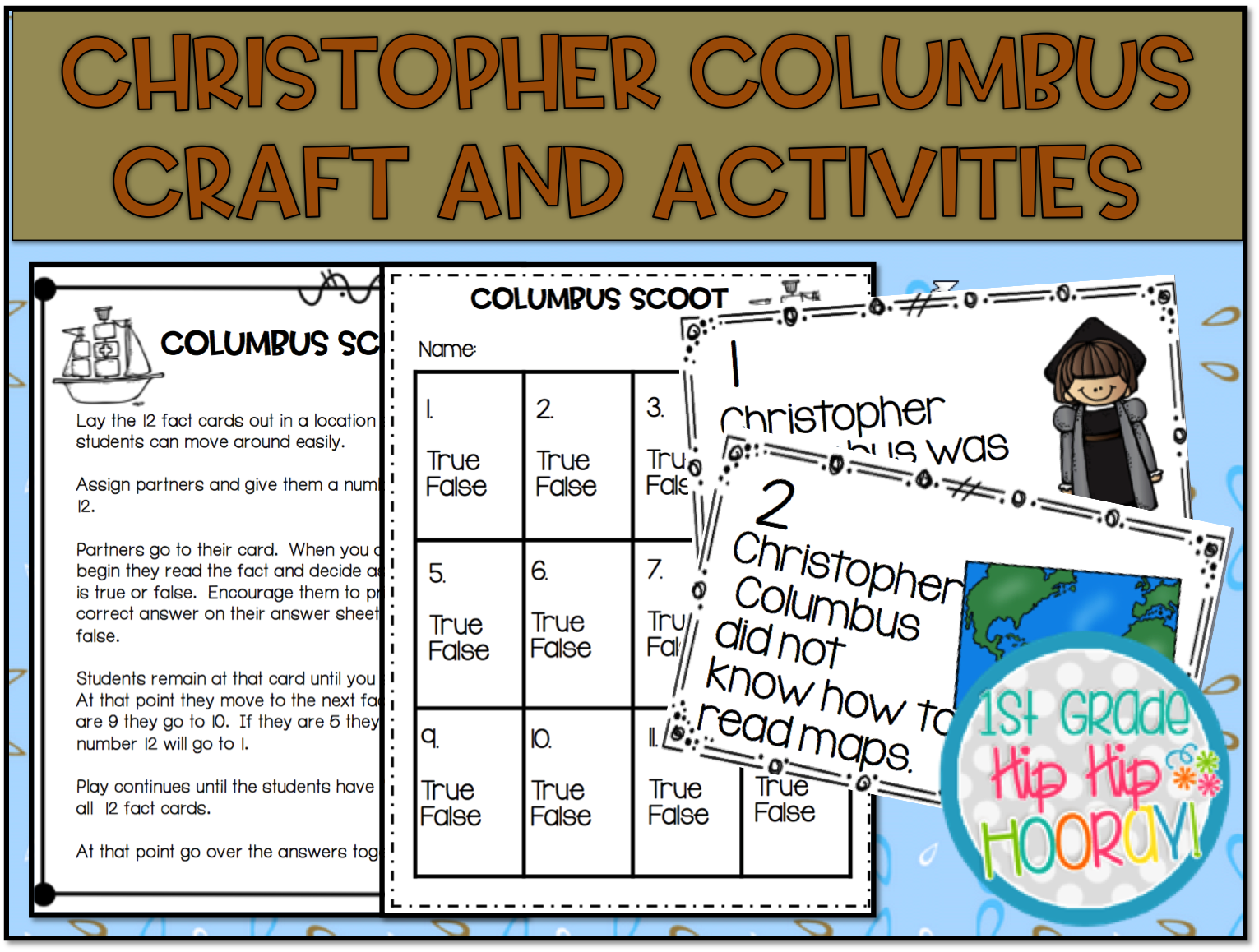 1st Grade Hip Hip Hooray!: Christopher Columbus