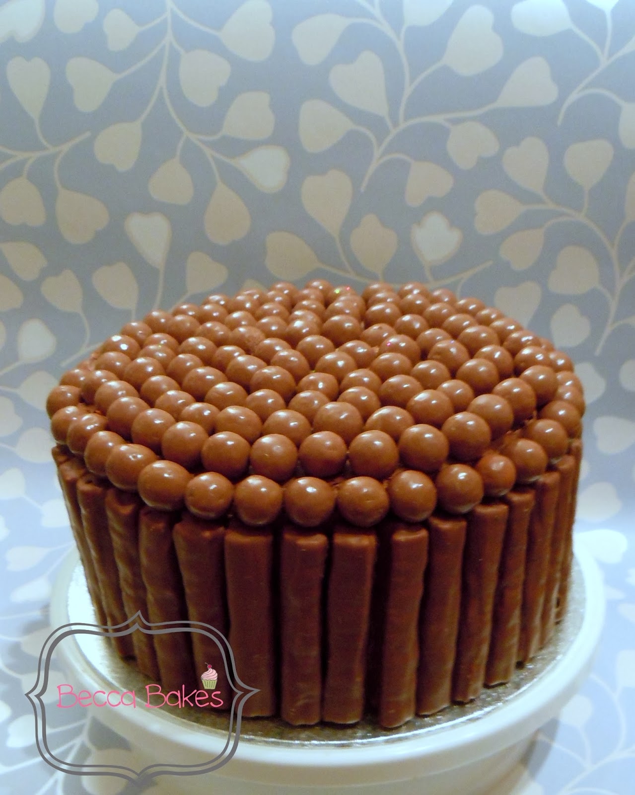 Becca Bakes: Malteser Twirl birthday cake