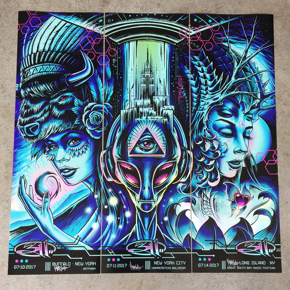 INSIDE THE ROCK POSTER FRAME BLOG: Maxx242 311 New York Triptych ...