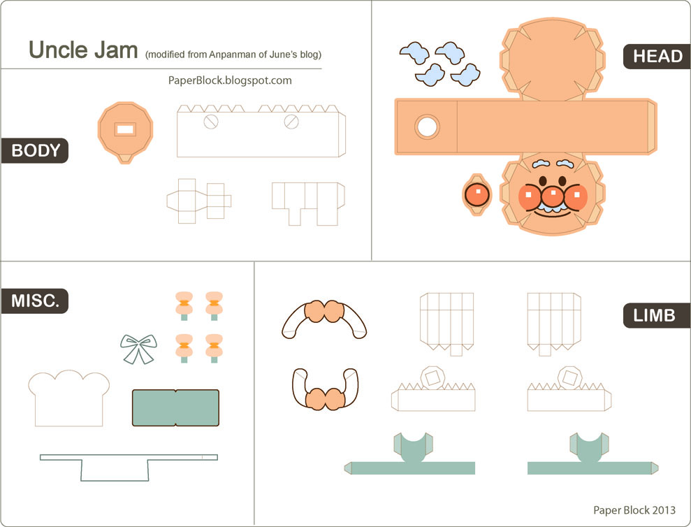 PAPER BLOCK Template Uncle Jam PAPER BLOCK Template Uncle Jam