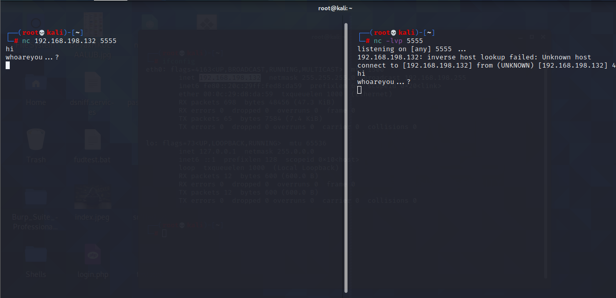 Reverse shell and Bind shell using netcat. Reverse shell and Bind shell using netcat.