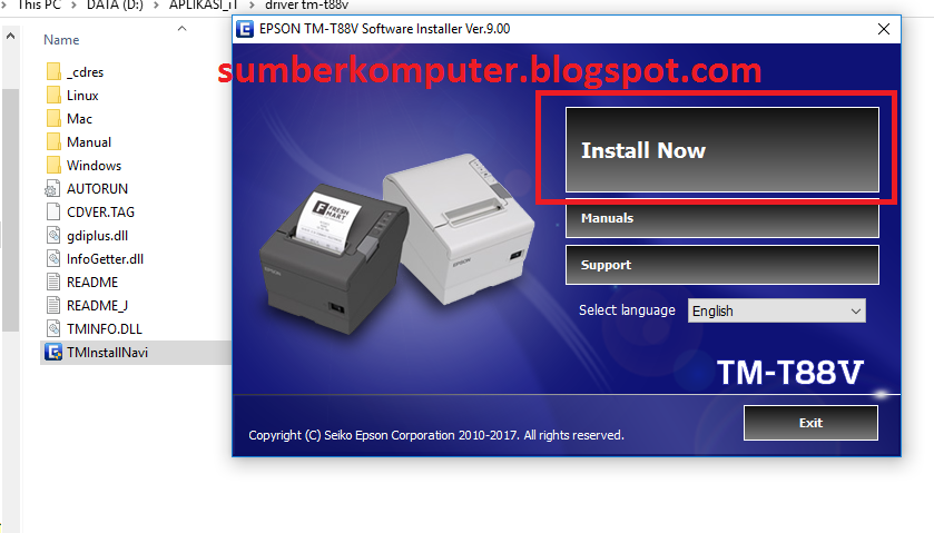 Install Driver Printer TM-T88V Port Lan - SumberKomputer