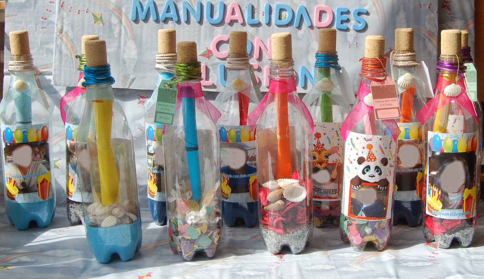 Manualidades con ilusion: BOTELLAS PERSONALIZADAS CON MENSAJE