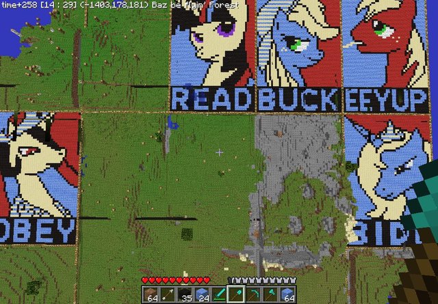 Pixel Art Minecraft My Little Pony Derpy