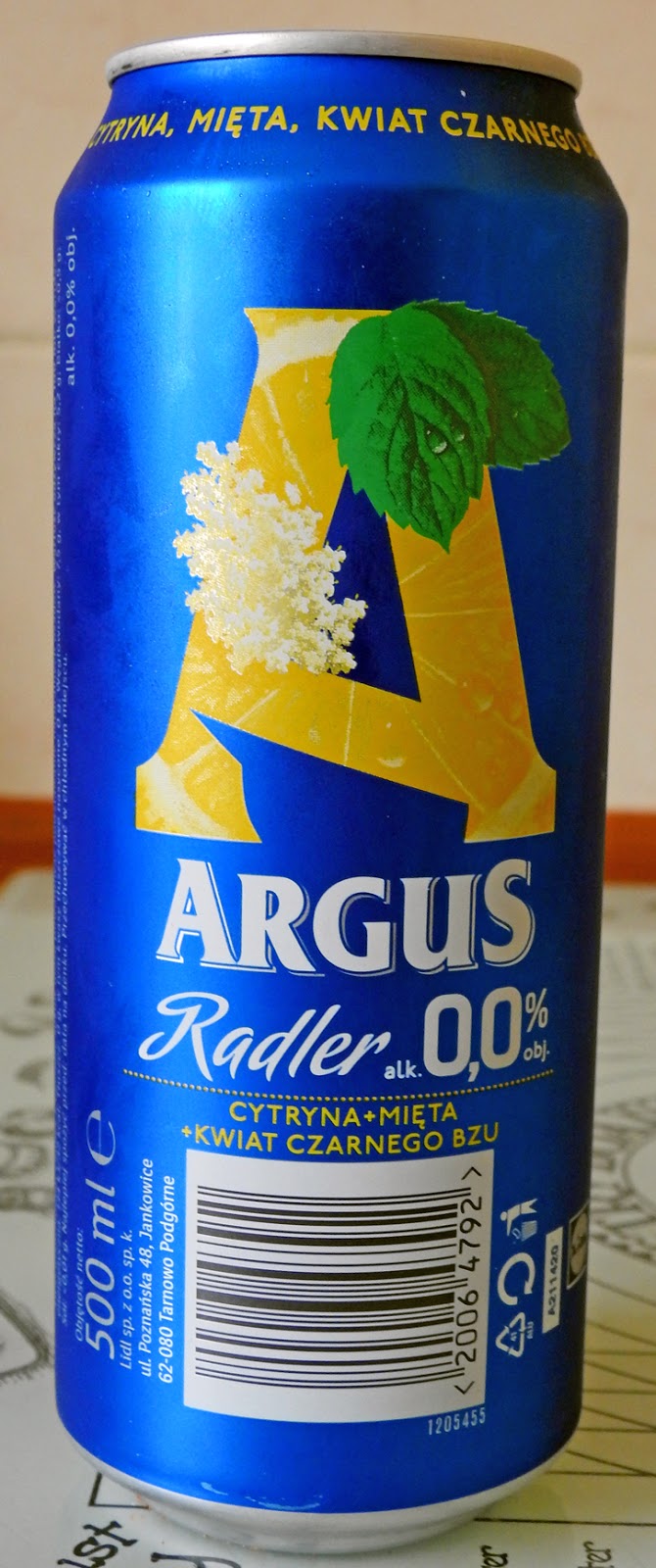 Podróże i nie tylko: Argus Radler 0,0% Cytryna + Mięta + Kwiat Czarnego ...