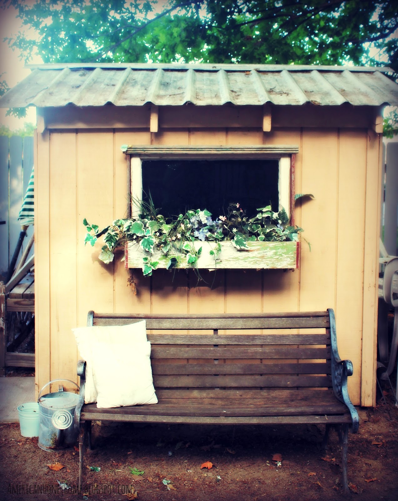 American Honey Home: Decorating the Outside of the Pump House