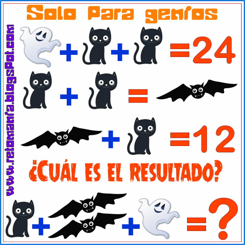 RETOS MATEMÁTICOS - HALLOWEEN 2 ~ RETOS MATEMÁTICOS