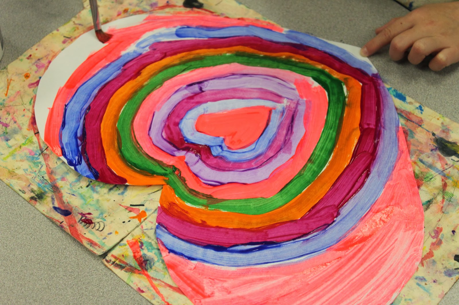1creativespot.com: Kindergarten Concentric Hearts