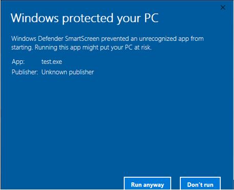 Bypass de SmartScreen en Windows 10