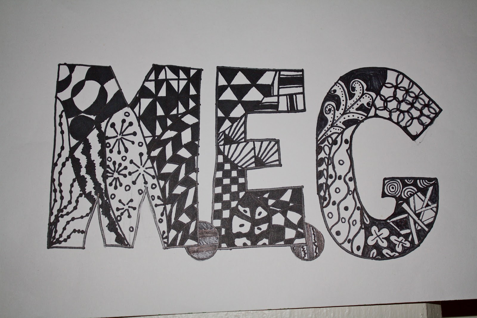 ART with Mrs. Garrett!: 7th Grade Zentangle Initials