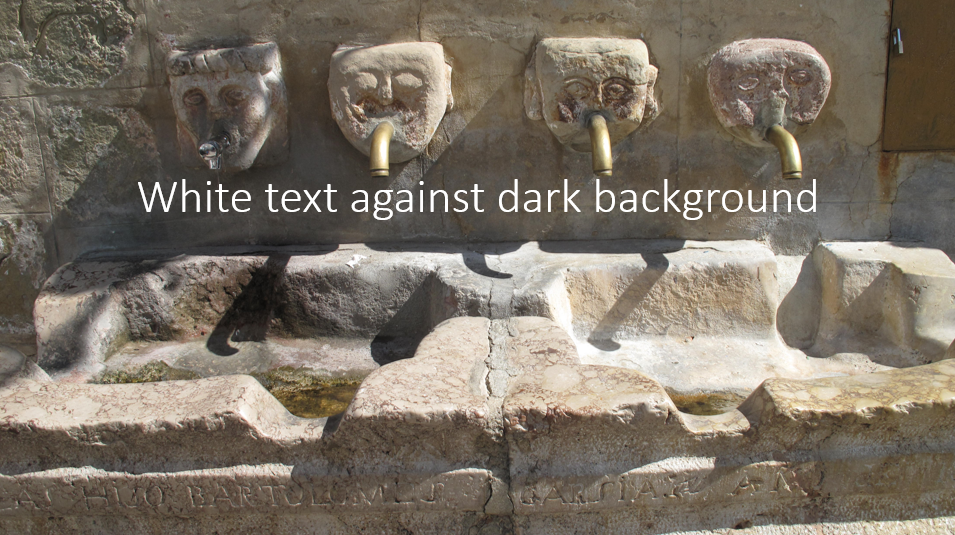 Luc's PowerPoint blog: Text over picture background