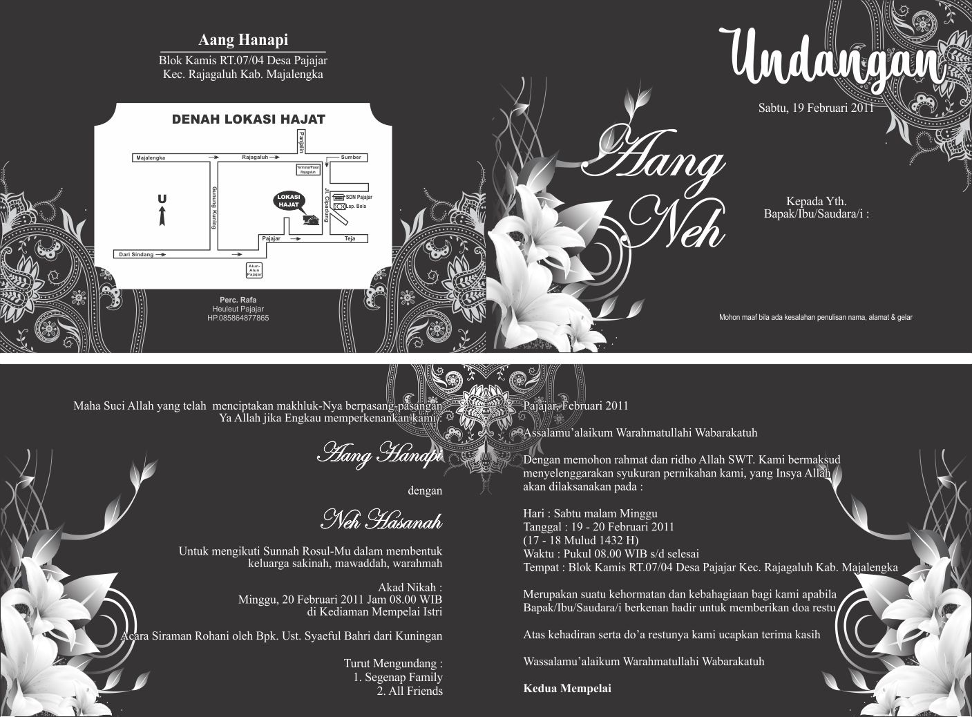 Free 100 Desain Undangan 1 Warna Monokrom GTO Siap CETAK CDR ...