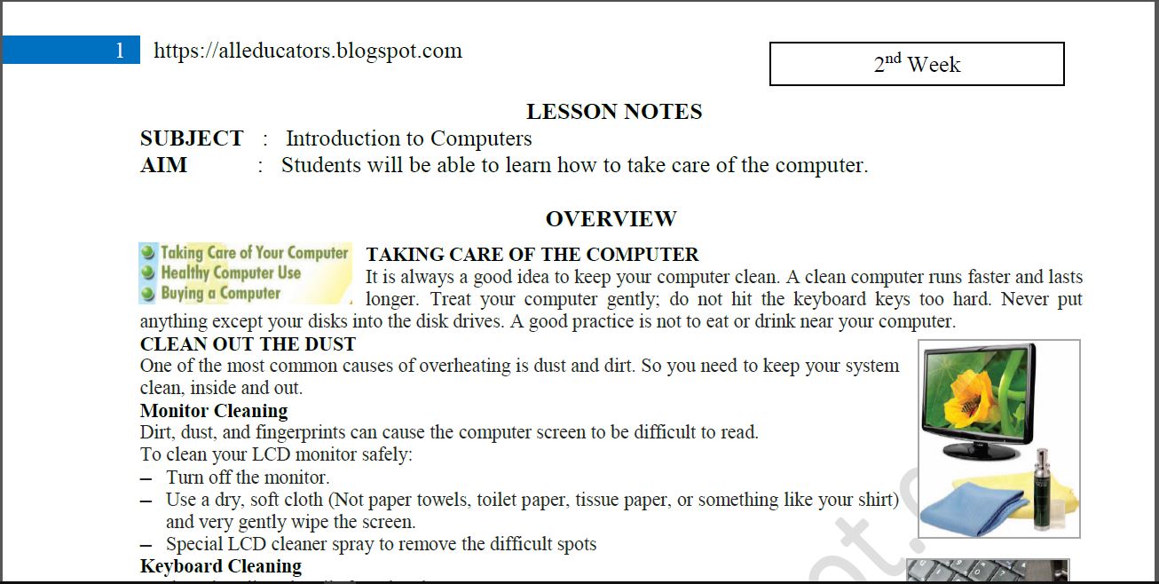 All Educators : ICT - STUDY NOTES 2