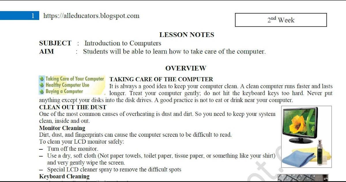 All Educators : ICT - STUDY NOTES 2