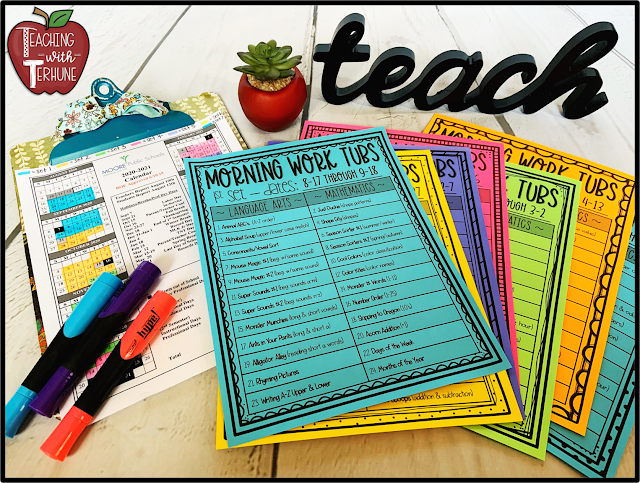 Teaching With Terhune: Morning Work Tub System (Morning Work Drawers)