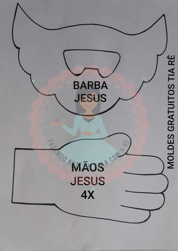 Molde de Jesus para imprimir: Ministério infantil
