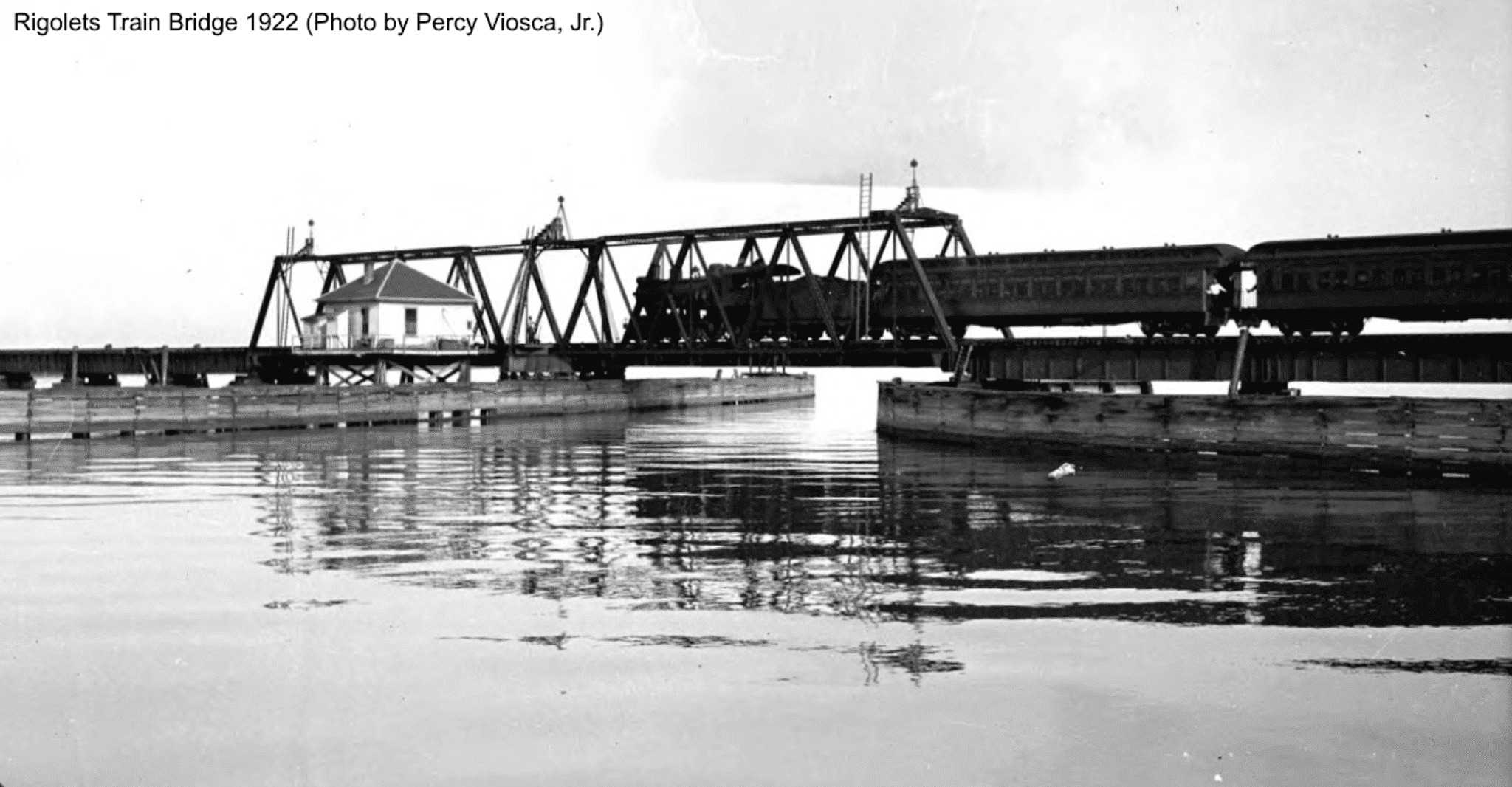 Tammany Family: Rigolets Railroad Bridge Building