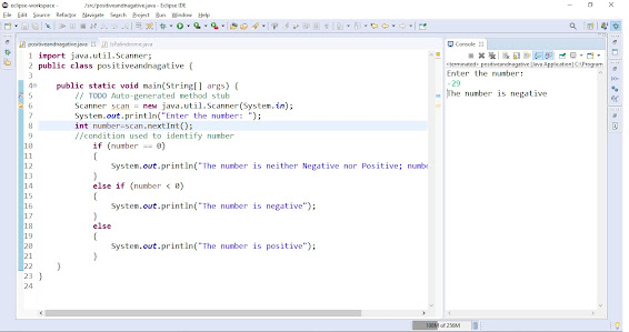 Basic Java Programs: Positive and Negative