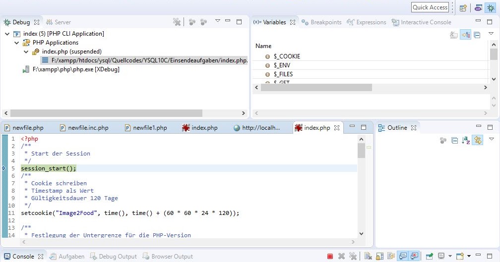Debuggen von PHP mit Xdebug