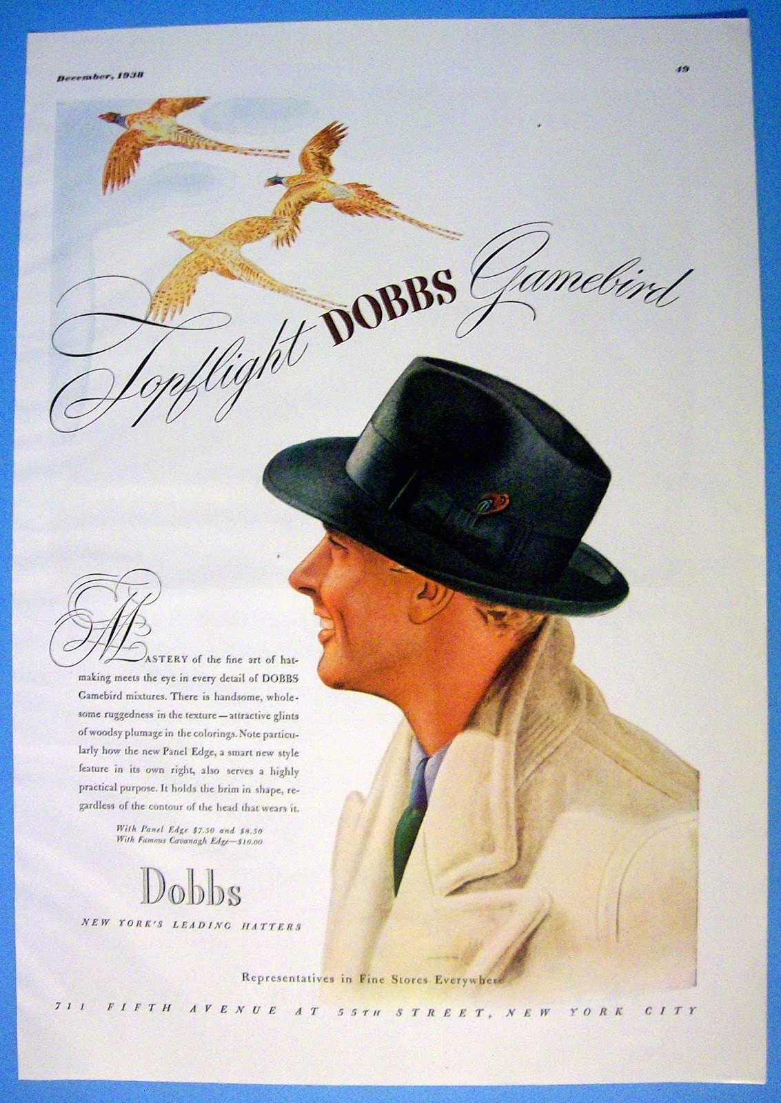 Vintage Dobbs Hat Ads.