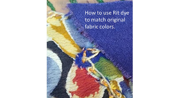 Karla's Fiber Blog: Dyeing fabric samples to match fabrics on original ...