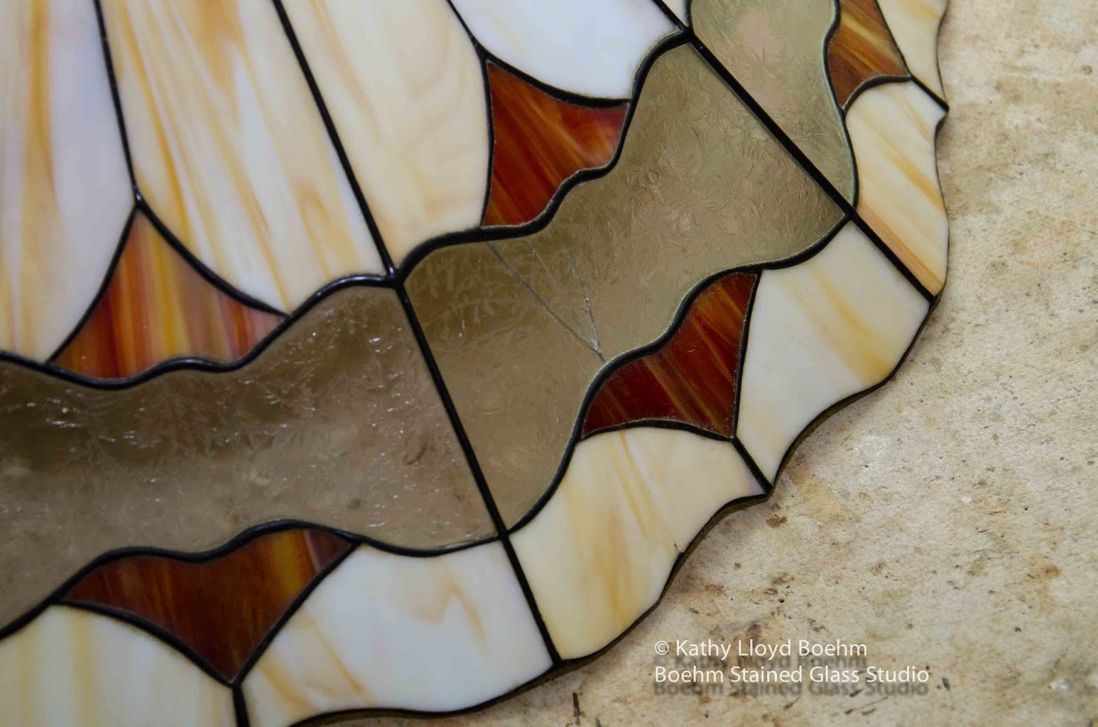 Boehm Stained Glass Blog Amber And Glue Chip Glass Lamp Repair