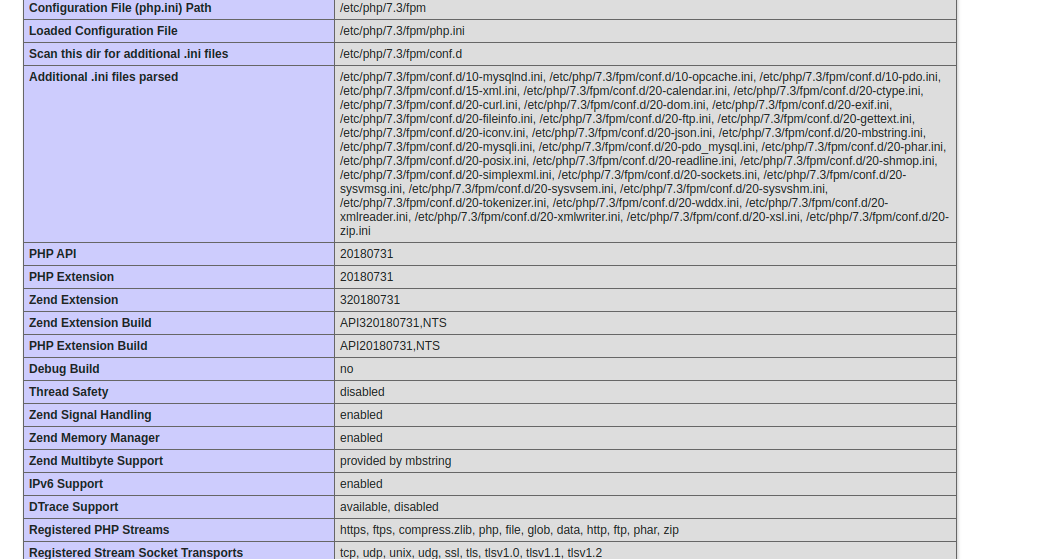PHP7.3 installation on aws ec2 instance ami ubuntu 18.04