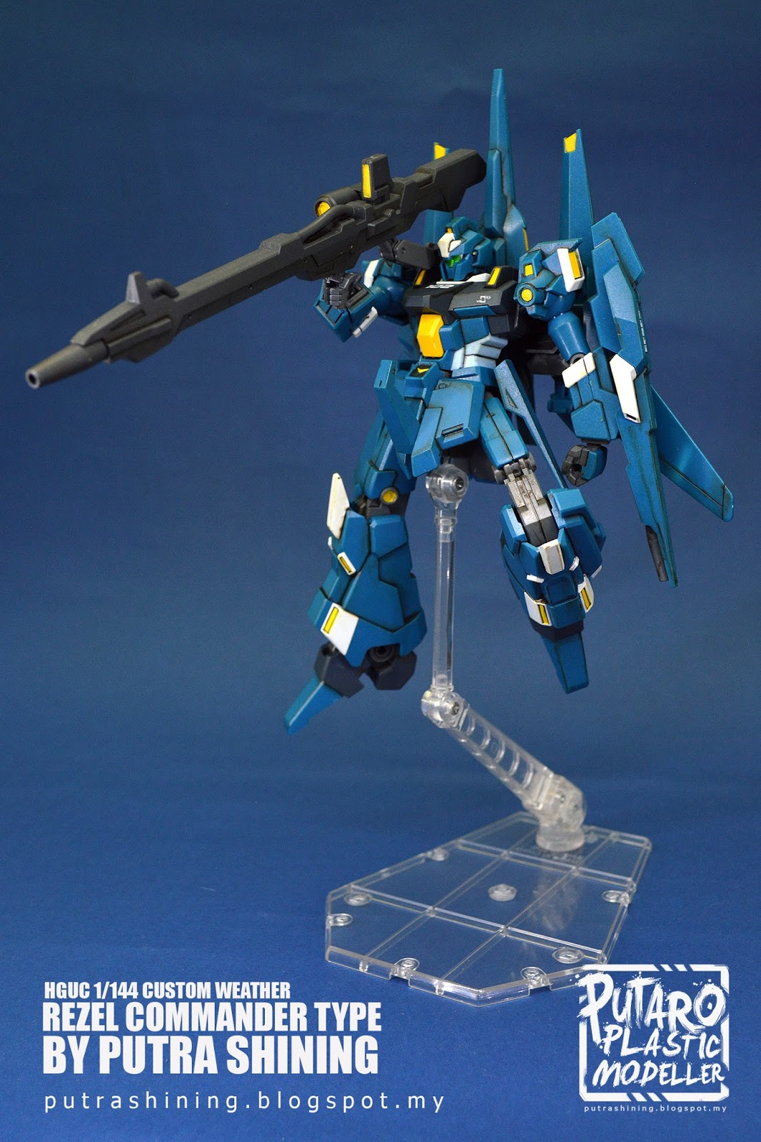 1/144 HGUC RGZ-95C REZEL COMMANDER TYPE Custom Paint by Putra Shining