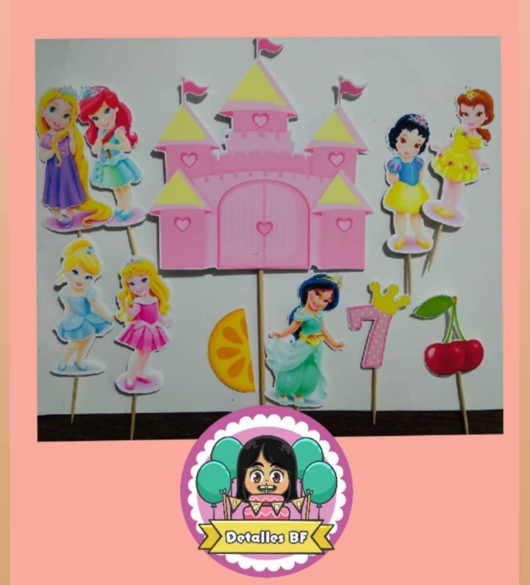 Topper Princesas Disney Baby - Mis Toppers Tus Toppers