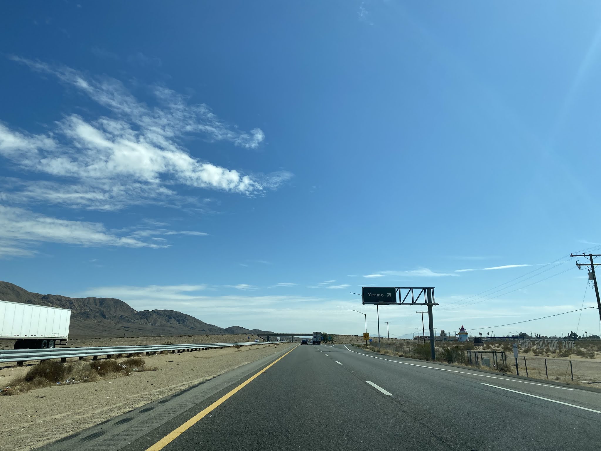 Interstate 15; the Mojave Freeway from Barstow to the Nevada State Line