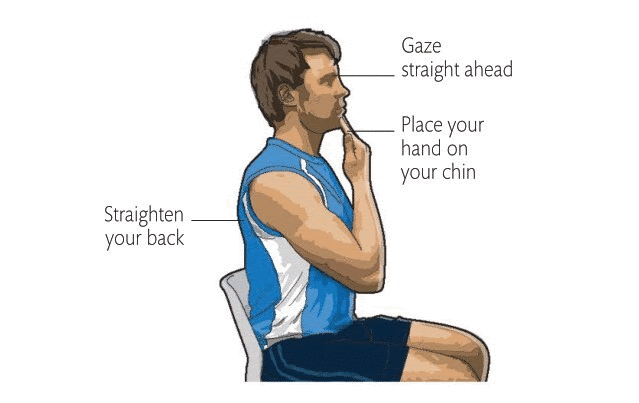PASSIVE NECK RETRACTION EXERCISE