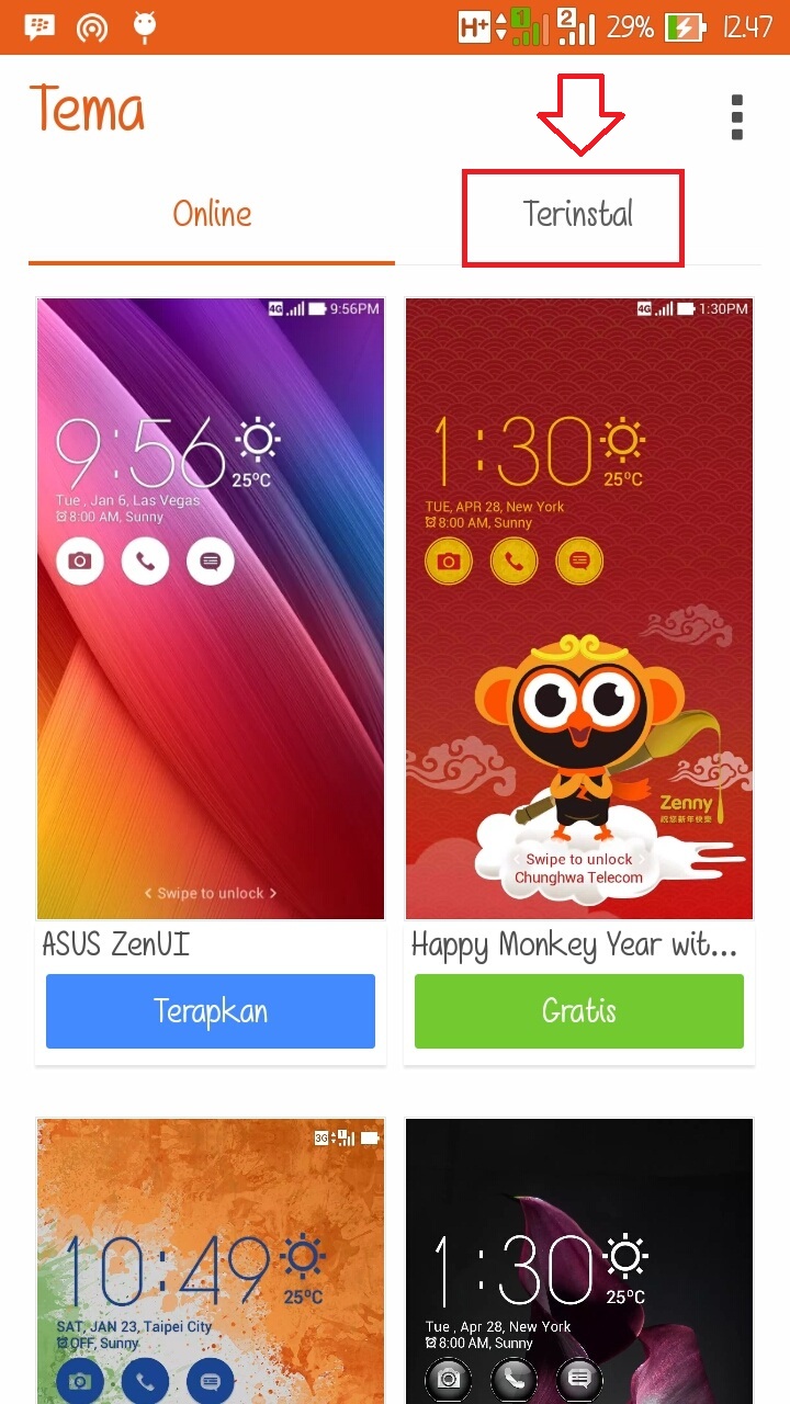 Tutorial Instal Theme Asus Zenfone 5 - Android 18