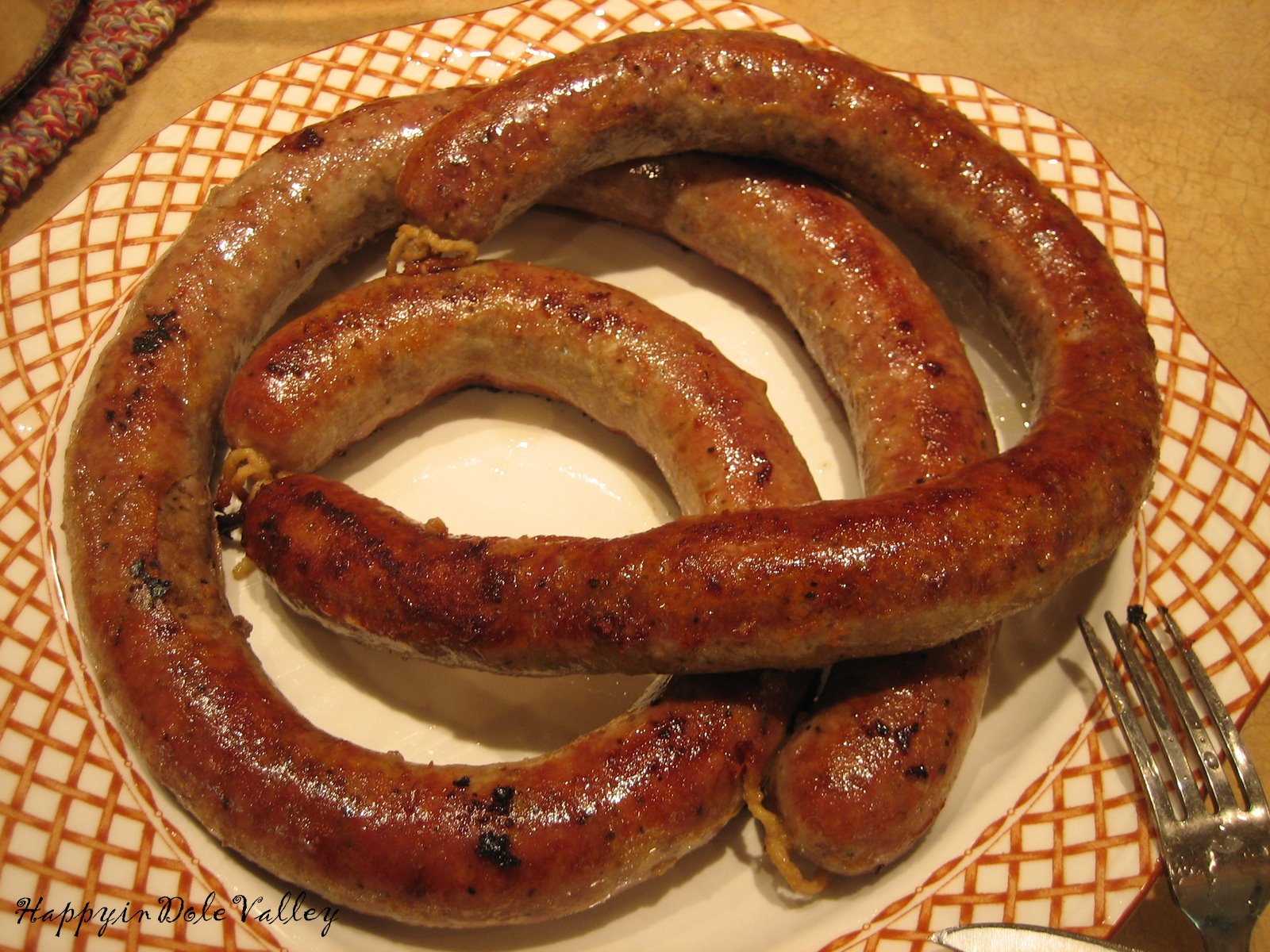 Happy in Dole Valley: Homemade Kielbasa!