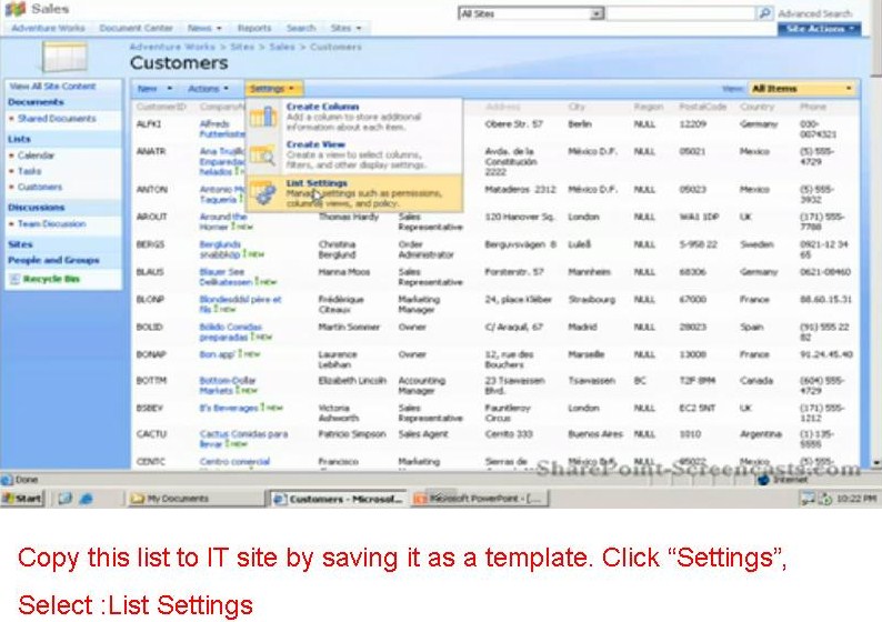 Manage large Sharepoint lists in SharePoint 2007: Copying Lists between ...