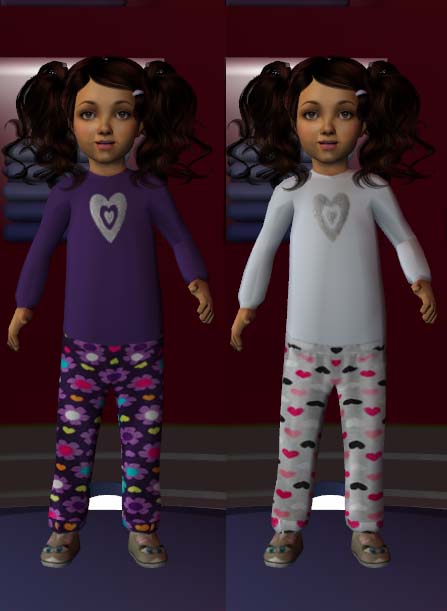Birdgurl's Sims 2 Creations: Toddler Female Sleeve Outfit Collection 8