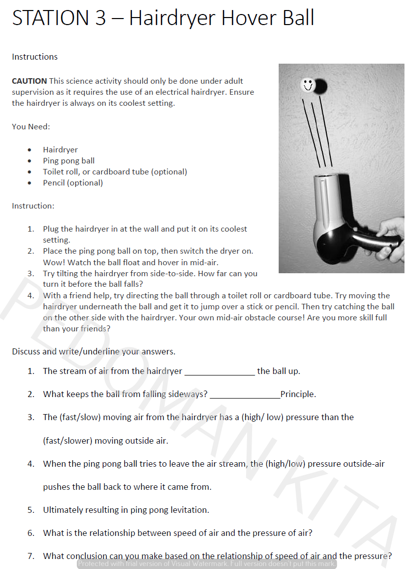 BERNOULLI'S AND PASCAL'S PRINCIPLES ACTIVITIES - PHYSICS F4 (KSSM)