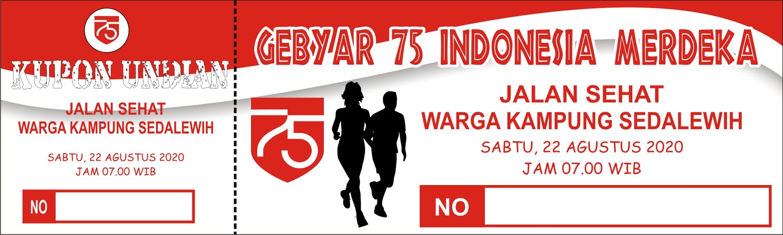 Contoh desain Kupon Jalan Sehat Format CDR - KARYAKU