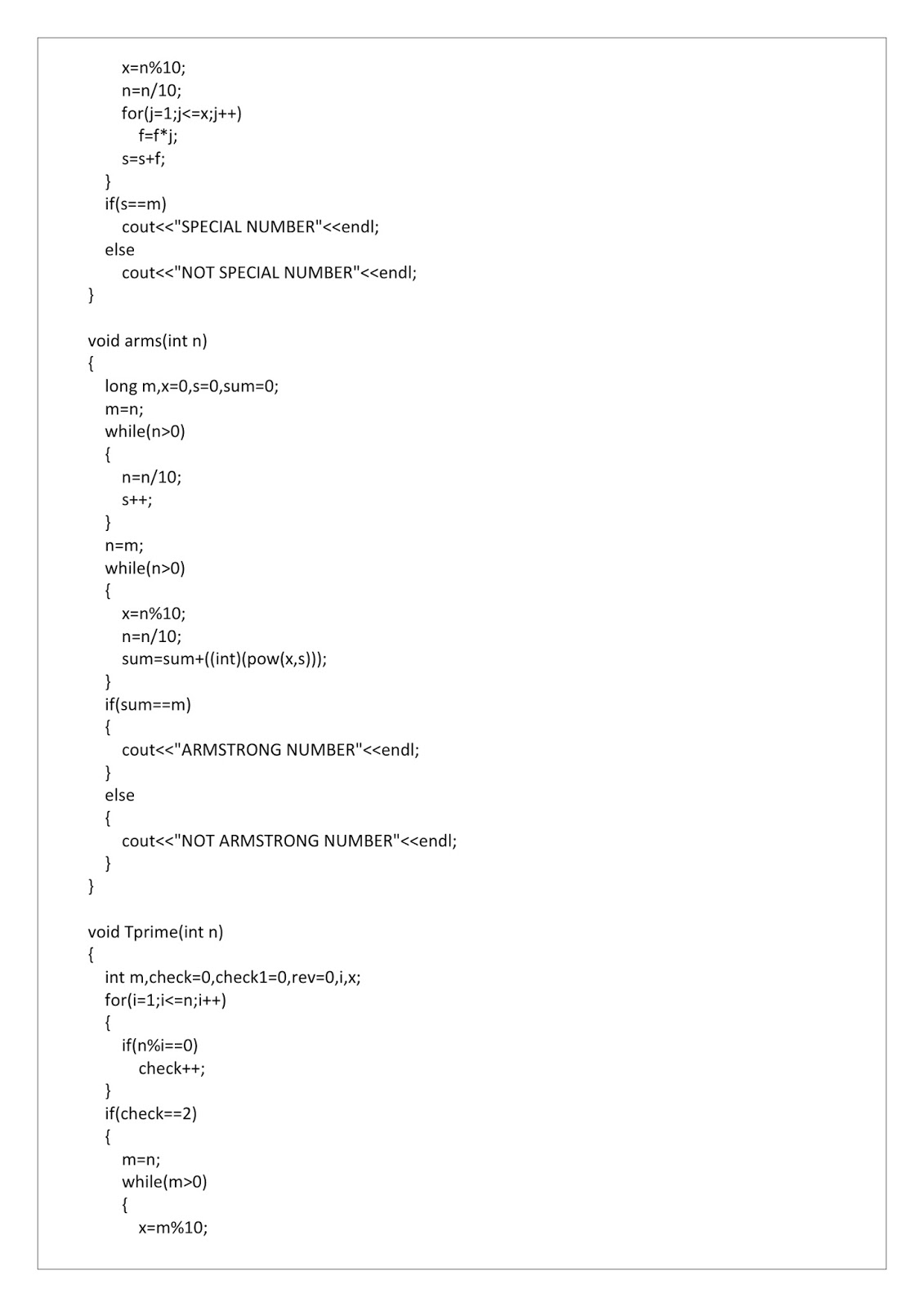 Class 12 Computer Practicals
