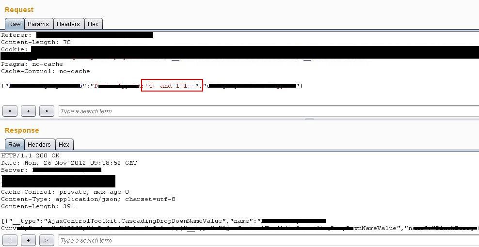 srandlabs: SQL injection with JSON