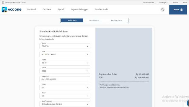 UPDATE!! Tabel Angsuran ACC Finance 2022 - JadwalOperasional