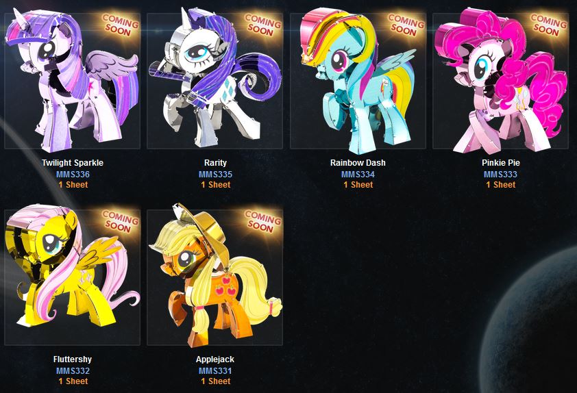 Equestria Daily - MLP Stuff!: New Metal Pony Lineup from Fascinations