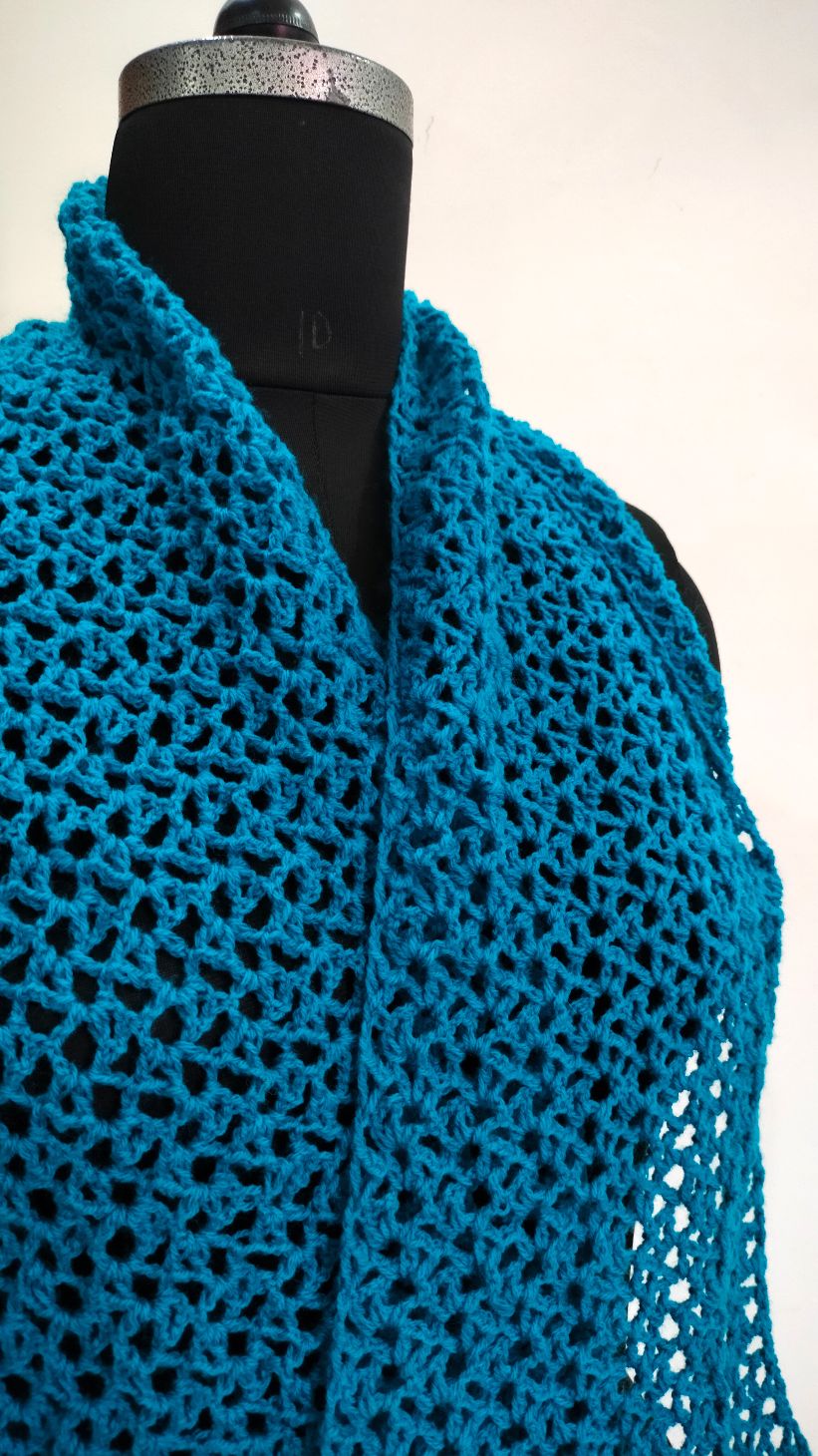 The Lazy Hobbyhopper: Delicate lace scarf - free pattern